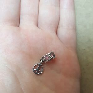 Pandora | Jewelry | Genuine Pandora Peace Sign Dangle Charm | Poshmark